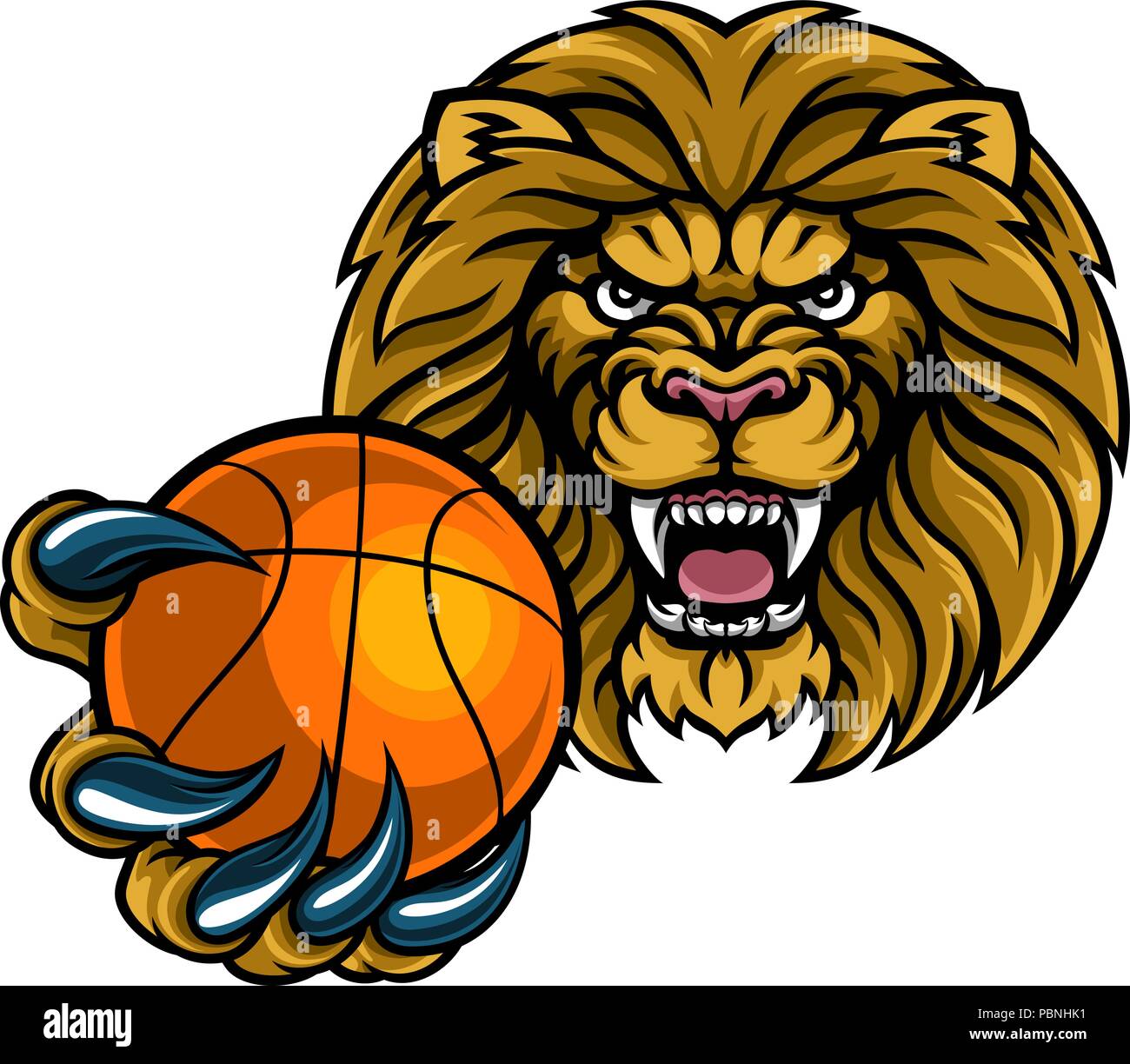 Lions Mascot Basketball