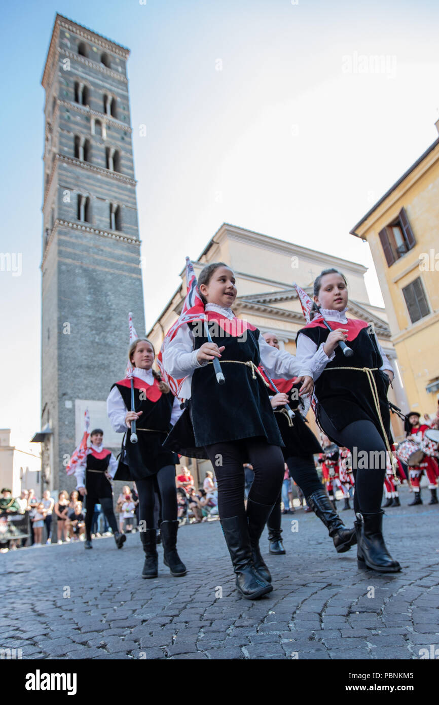 Flag Weavers and Musicians of Velletri near Rome organize an event ...