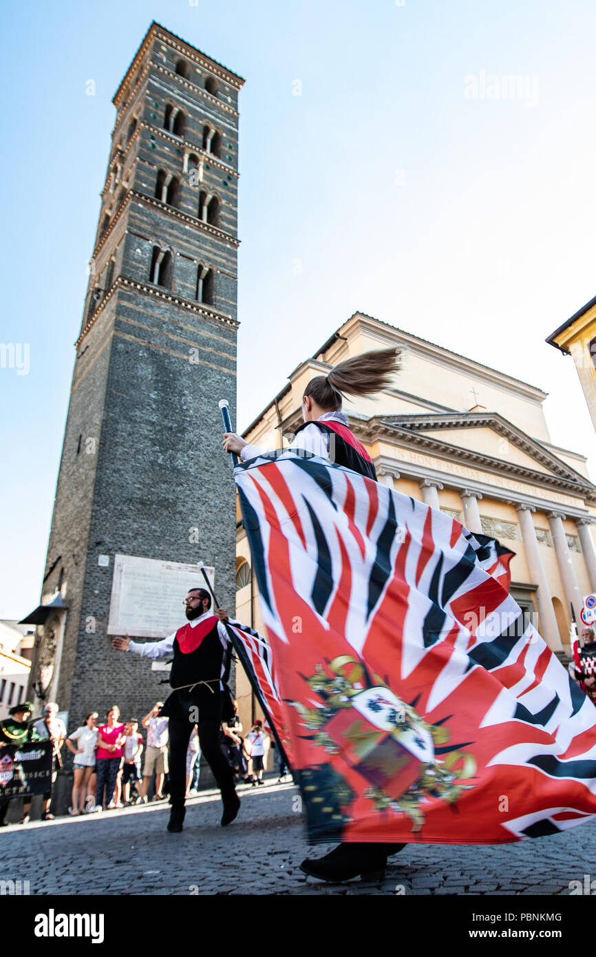 Flag Weavers and Musicians of Velletri near Rome organize an event ...