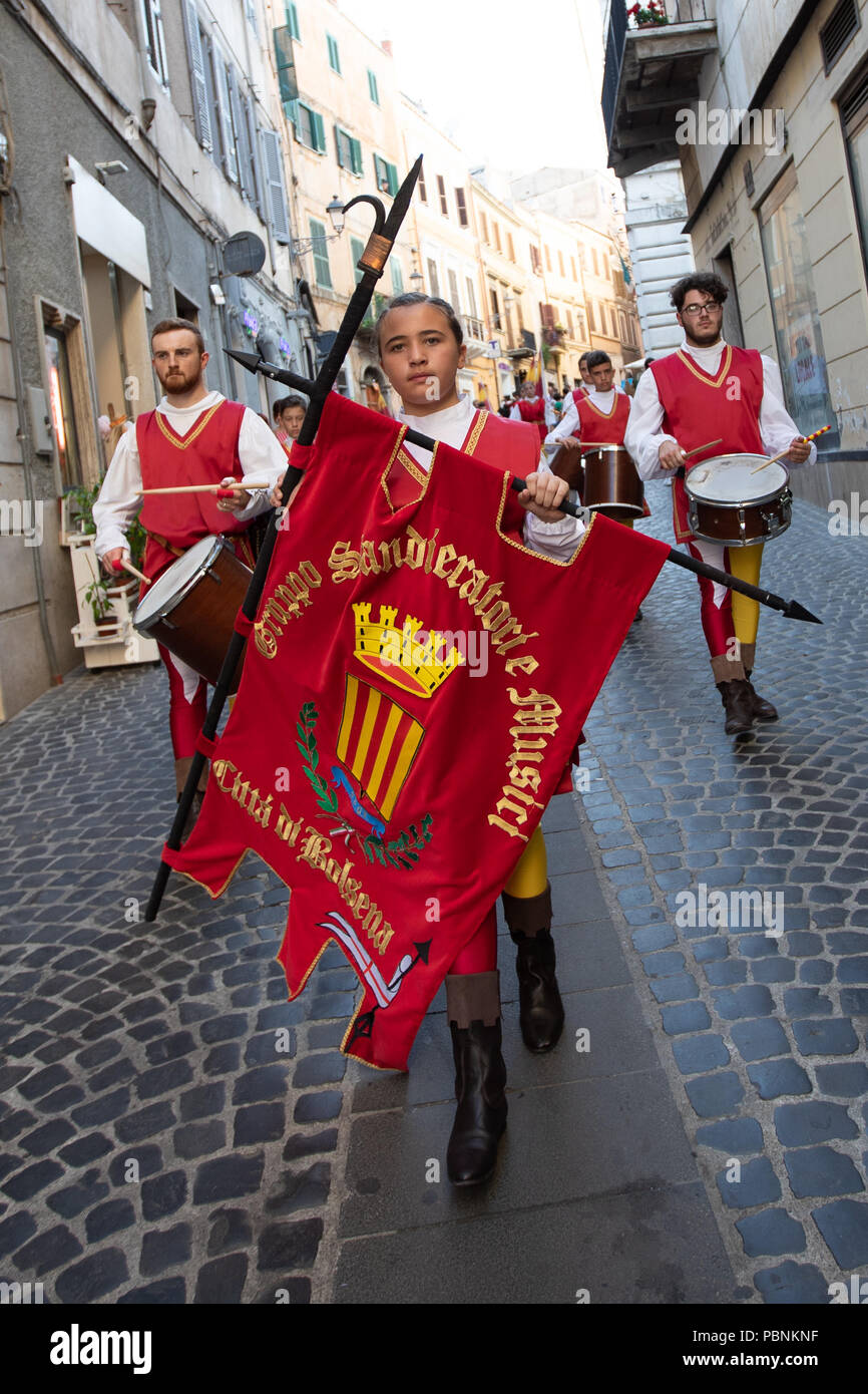 Flag Weavers and Musicians of Velletri near Rome organize an event ...