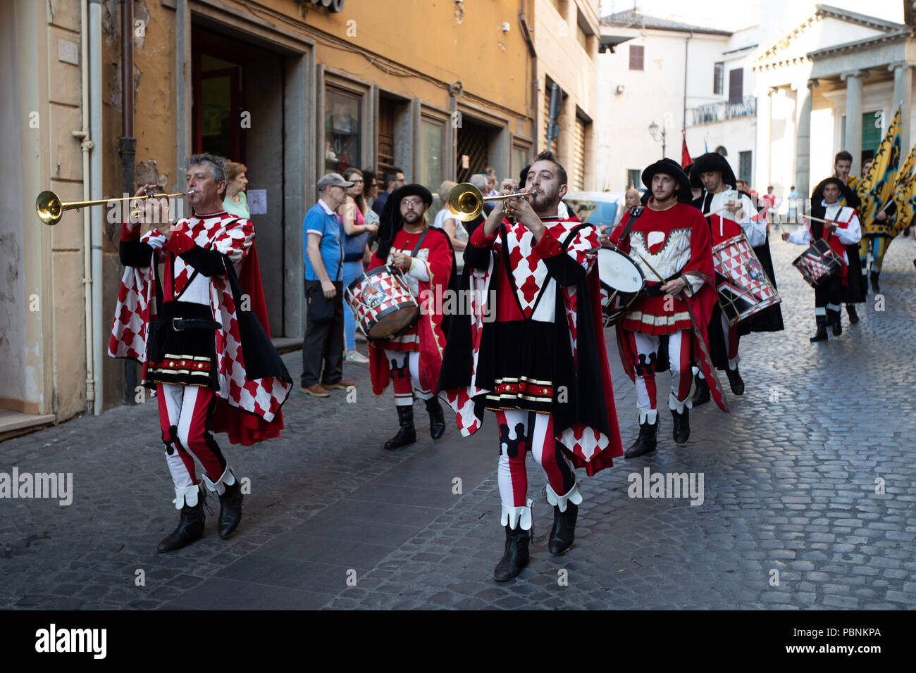 Flag Weavers and Musicians of Velletri near Rome organize an event ...