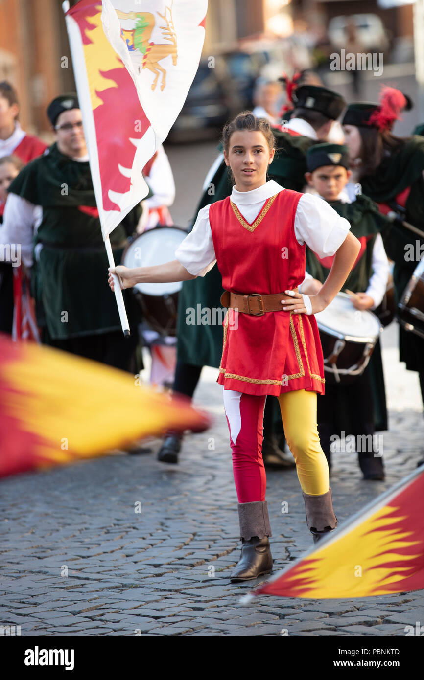 Flag Weavers and Musicians of Velletri near Rome organize an event ...