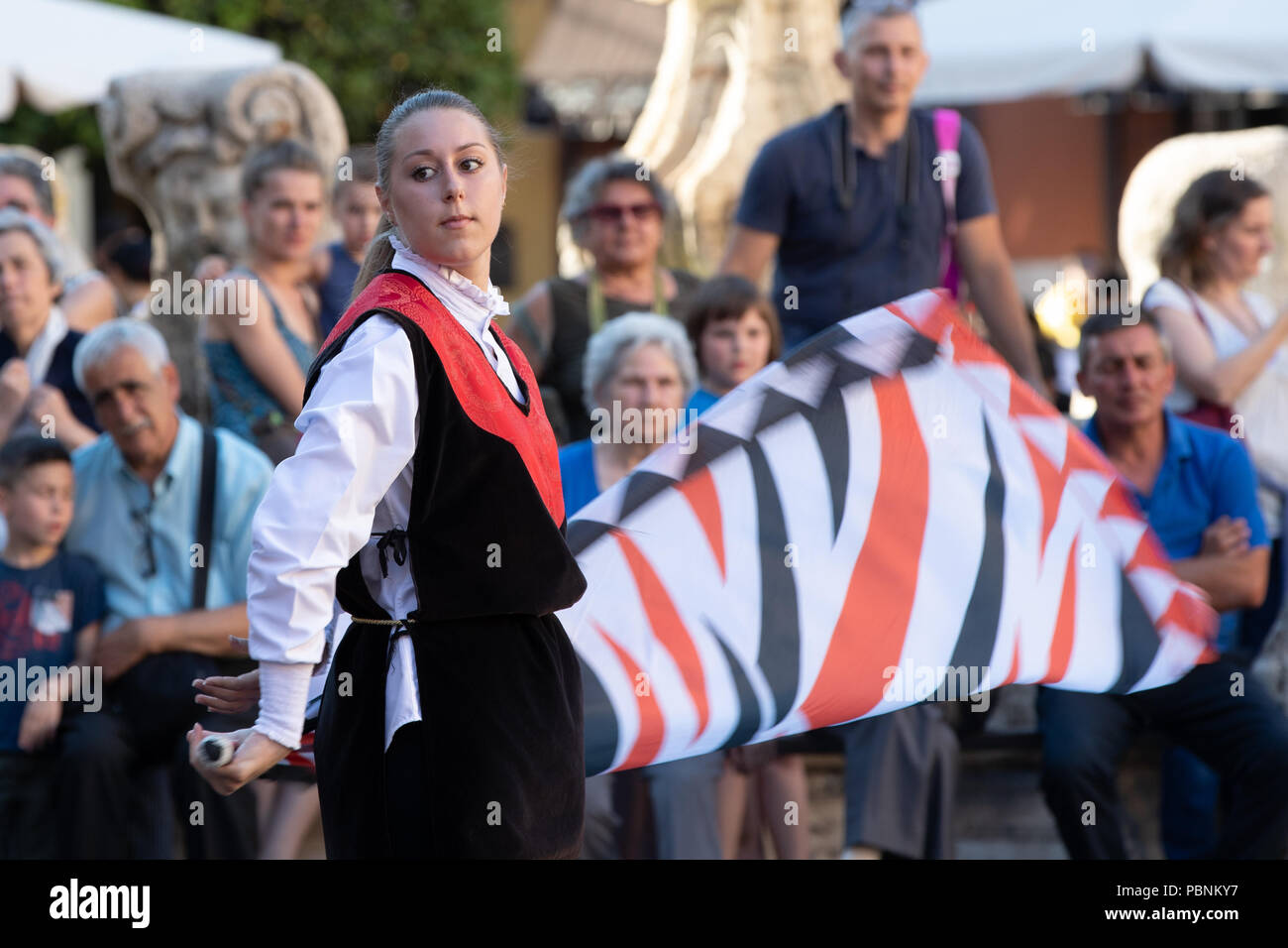 Flag Weavers and Musicians of Velletri near Rome organize an event ...