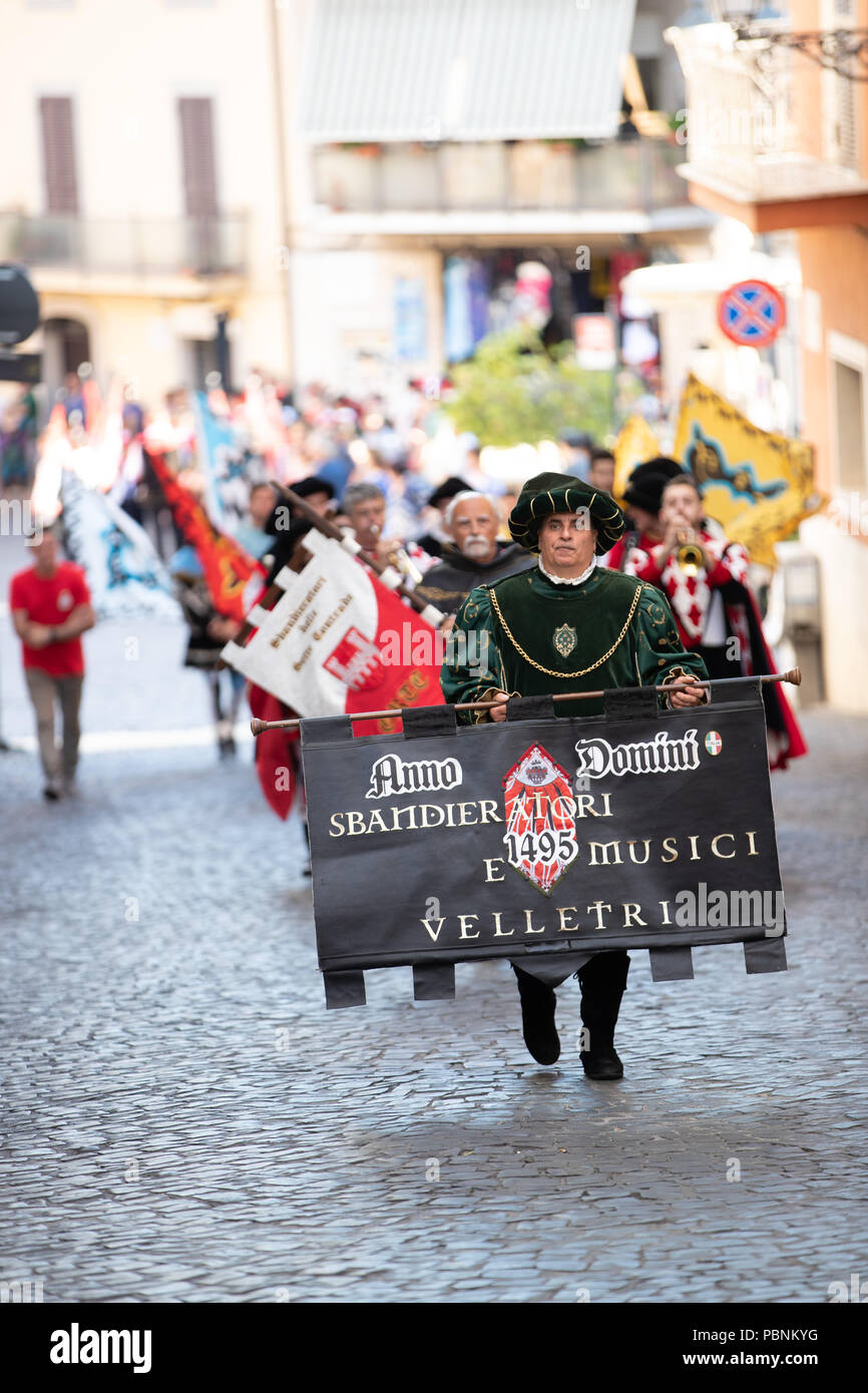 Flag Weavers and Musicians of Velletri near Rome organize an event ...