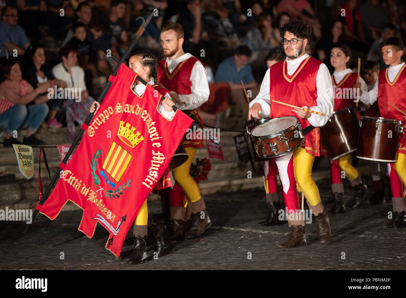 Flag Weavers and Musicians of Velletri near Rome organize an event ...