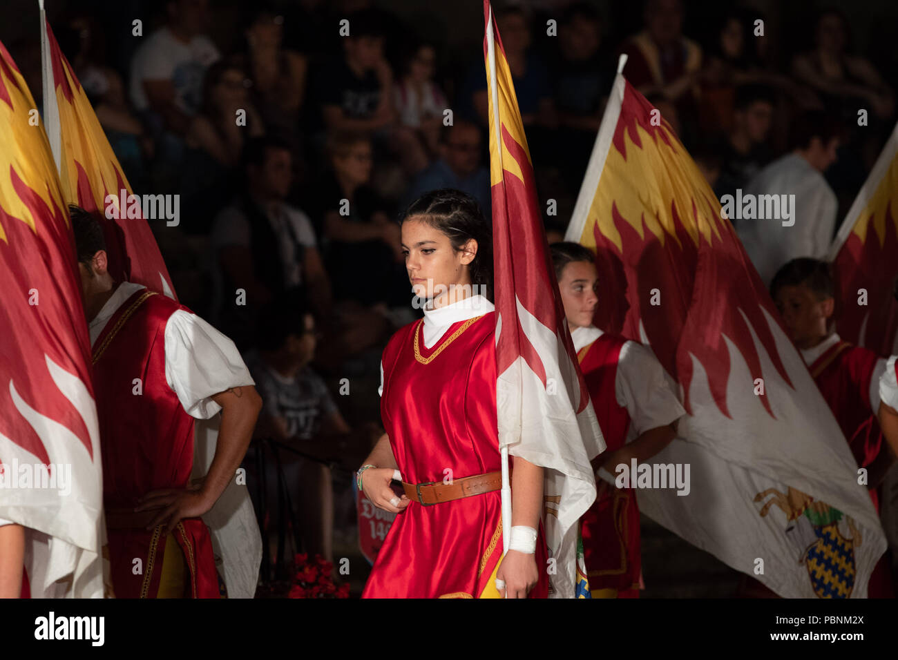 Flag Weavers and Musicians of Velletri near Rome organize an event ...