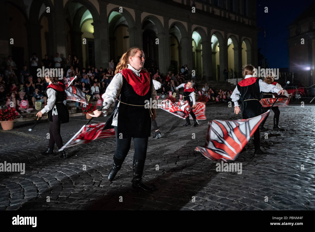Flag Weavers and Musicians of Velletri near Rome organize an event ...