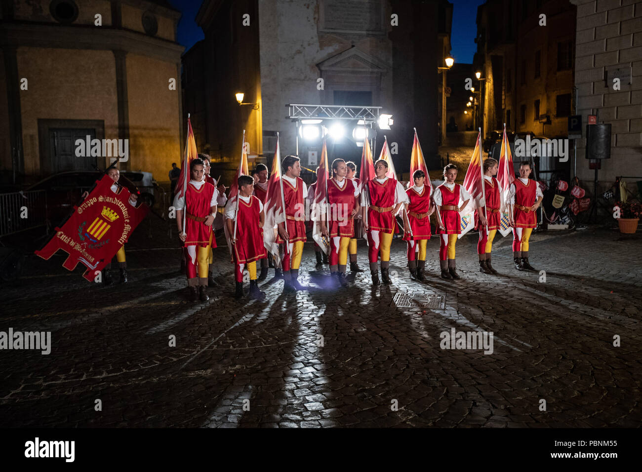 Flag Weavers and Musicians of Velletri near Rome organize an event ...