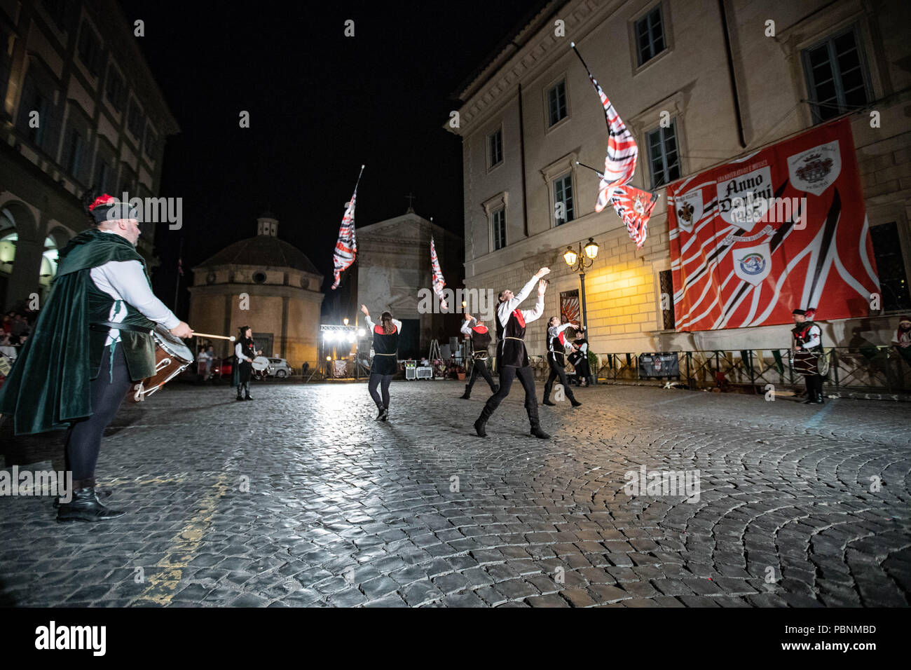 Flag Weavers and Musicians of Velletri near Rome organize an event ...