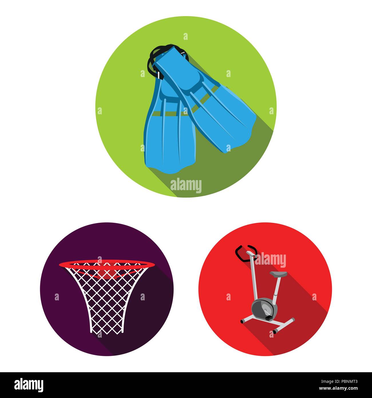 Different kinds of sports flat icons in set collection for design ...