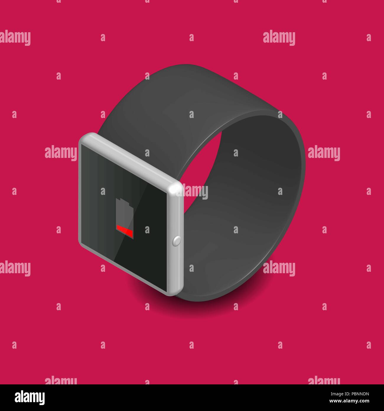 Realistic smart watche. Element design of digital devices. 3D isometric ...