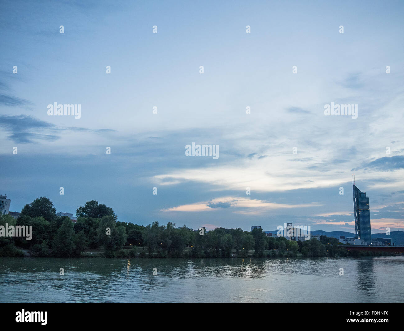 vienna and the danube river Stock Photo - Alamy