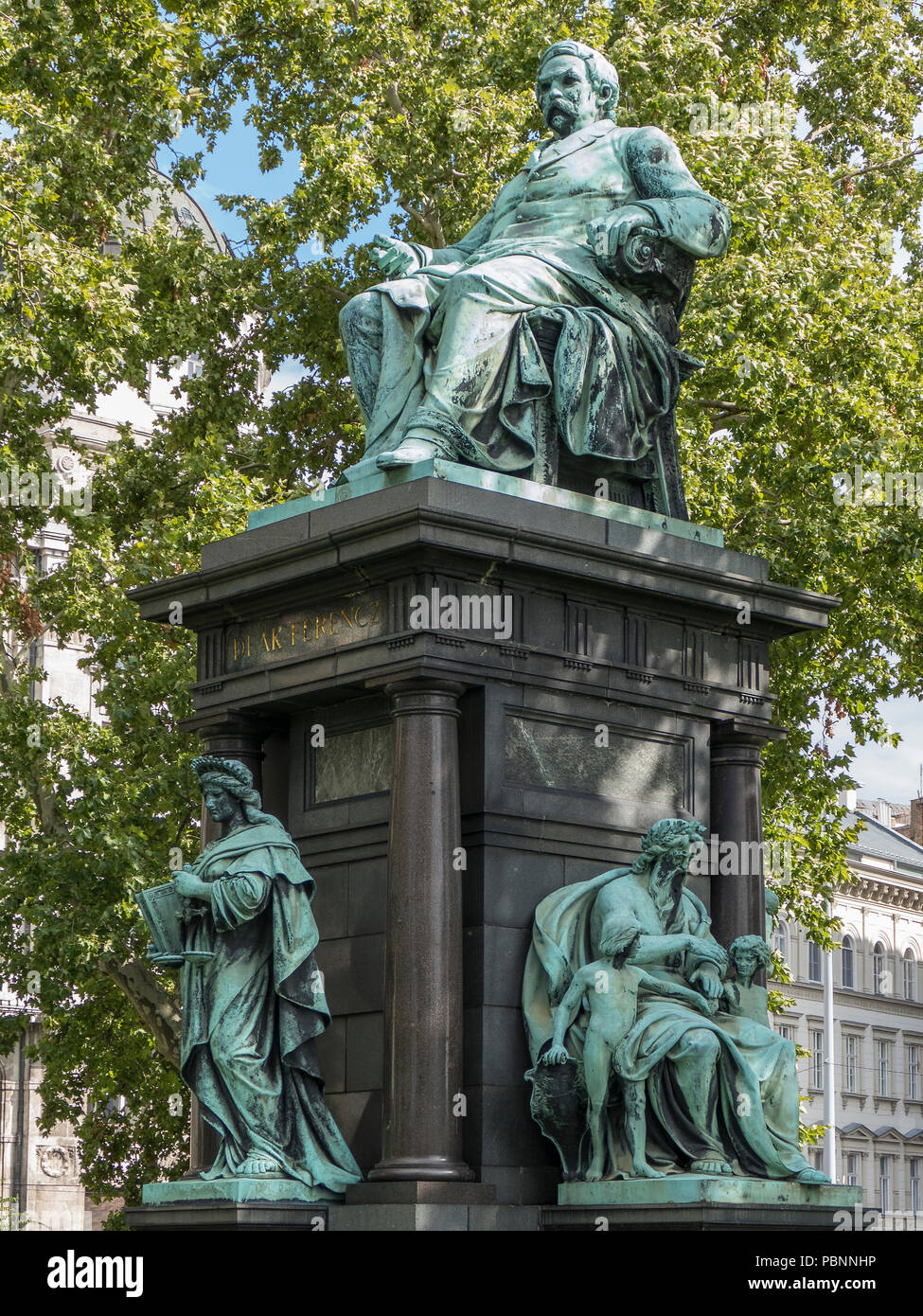 Hungary, Budapest, statue of Ferenc Deak Stock Photo - Alamy