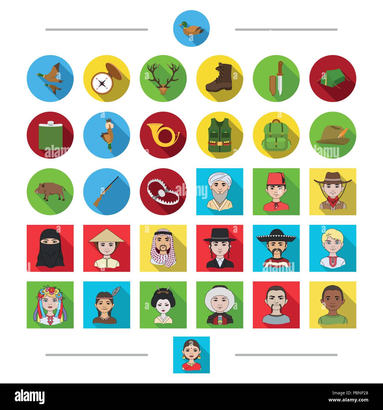 Accessories, weapons, attributes and other icon in cartoon style ...