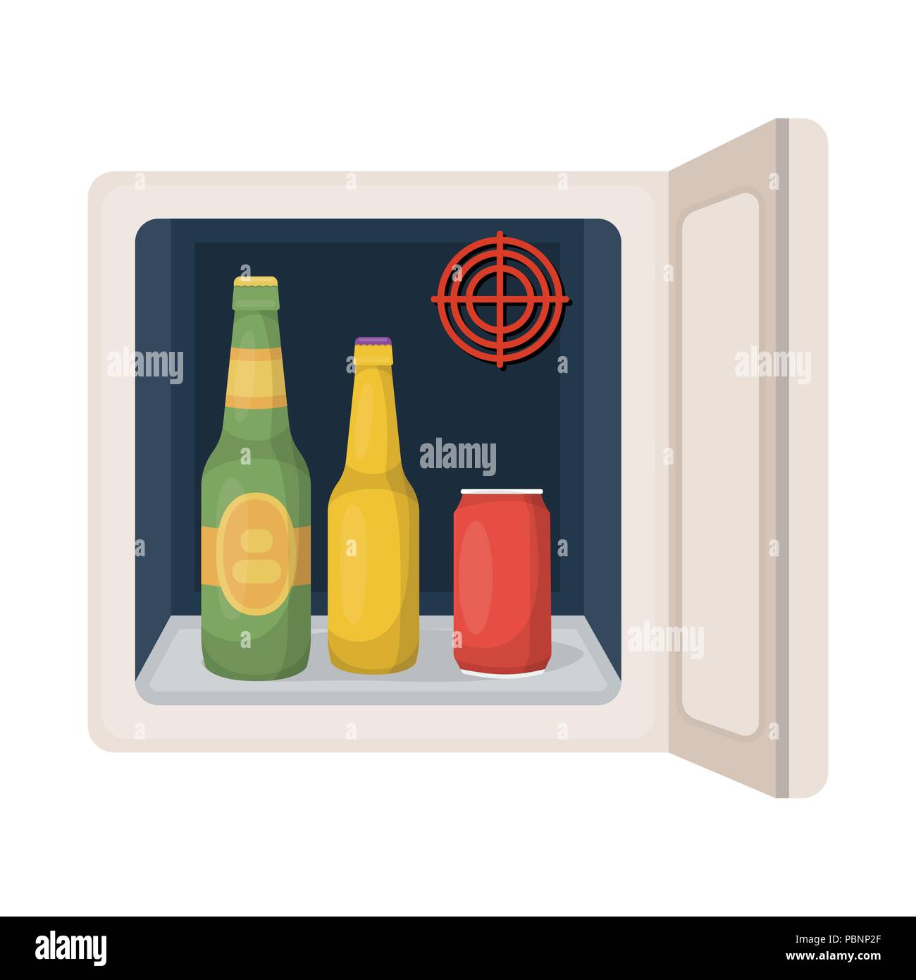 Mini bar fridge Stock Vector Images - Alamy