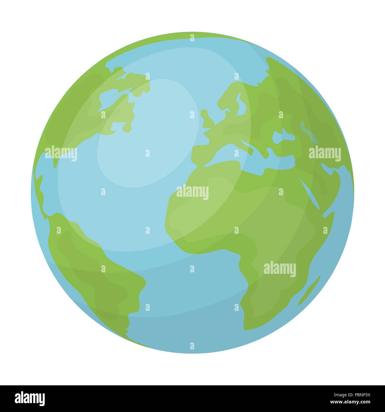 Earth icon in cartoon design isolated on white background. Bio and ...