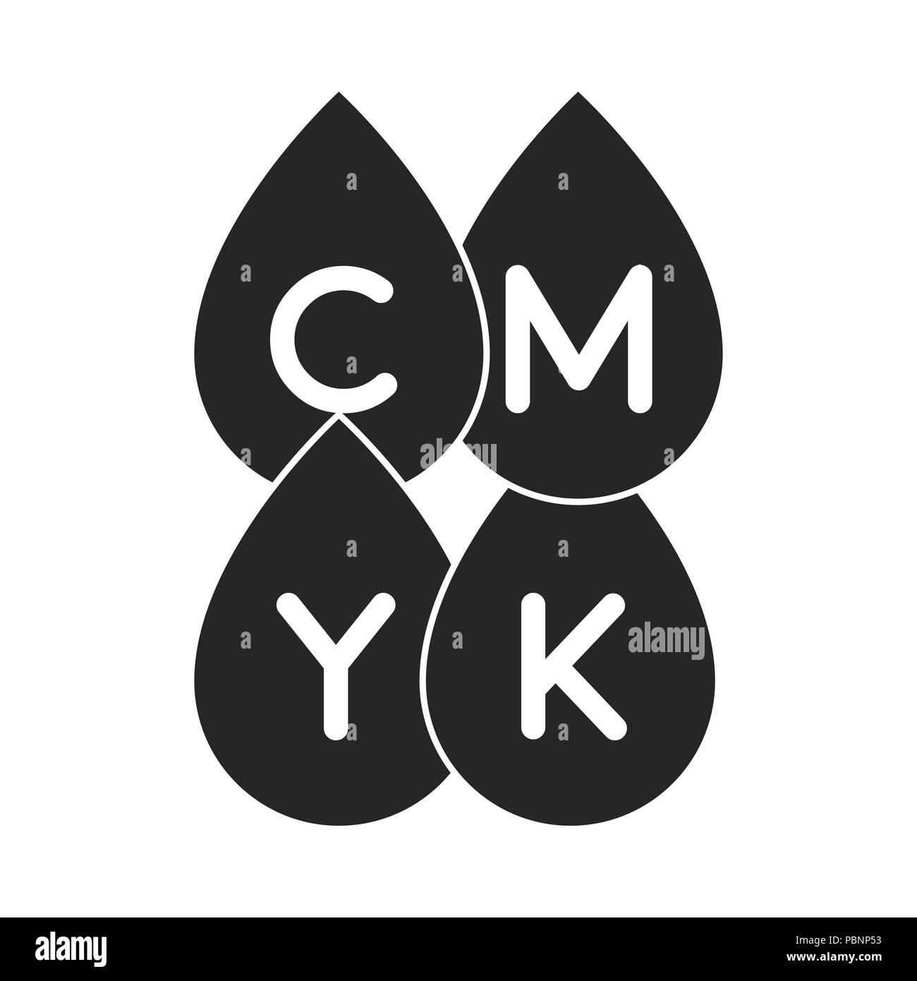 Drops icon in black style isolated on white background. Typography ...