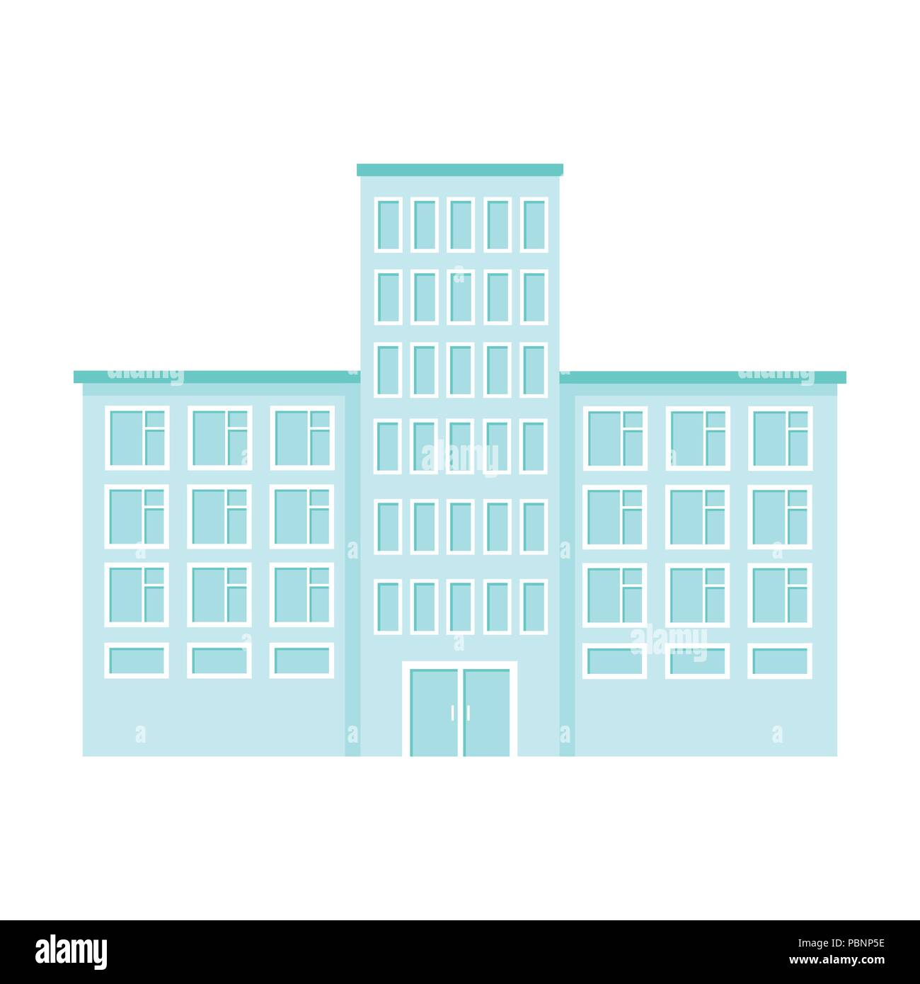 Hospital icon cartoon. Single building icon from the big city ...