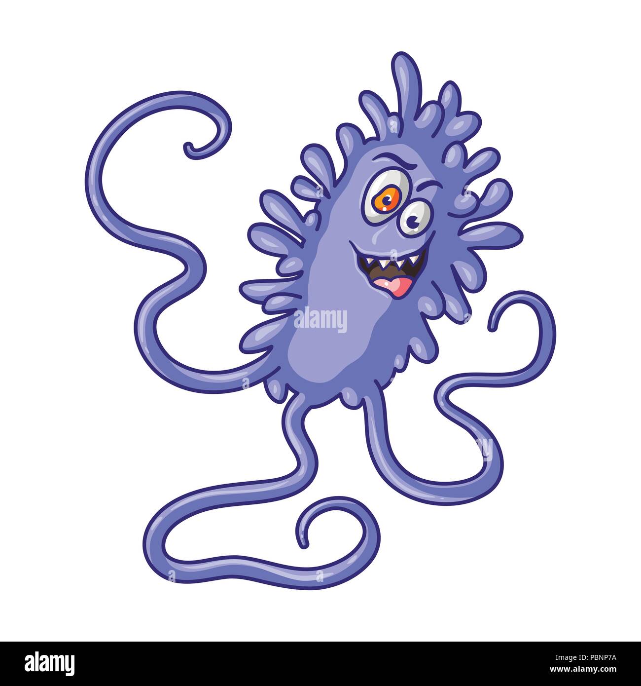 Violet virus icon in cartoon design isolated on white background ...