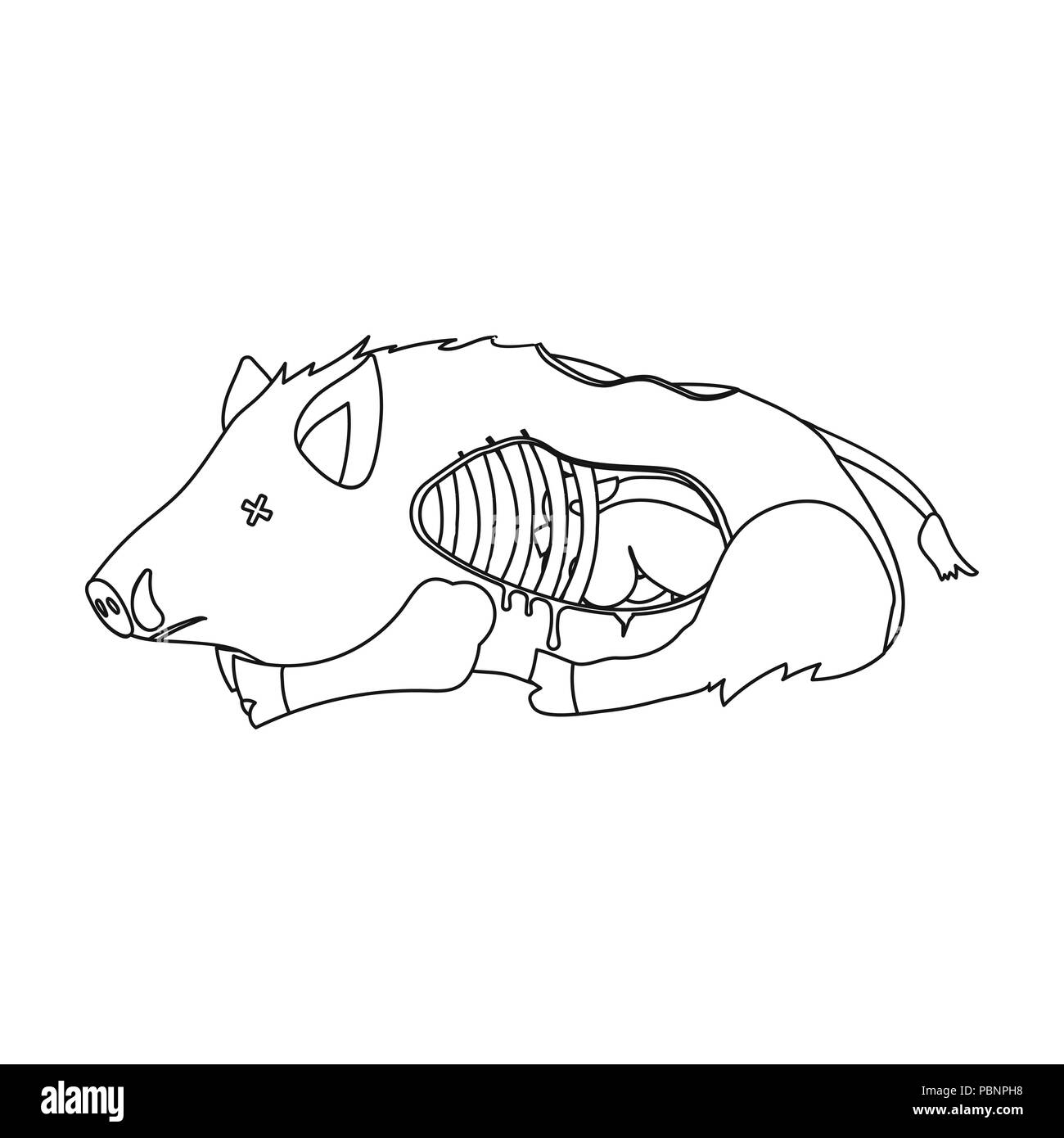 animal,apocalypse,blood,boar,dead,flesh,icon,illustration,infected ...