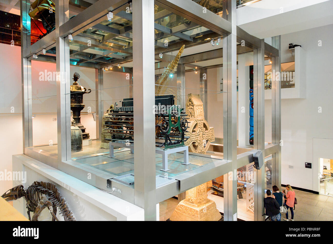 BELFAST, NI - JULY 15, 2016: Interior of the Ulster Museum, Belfast ...