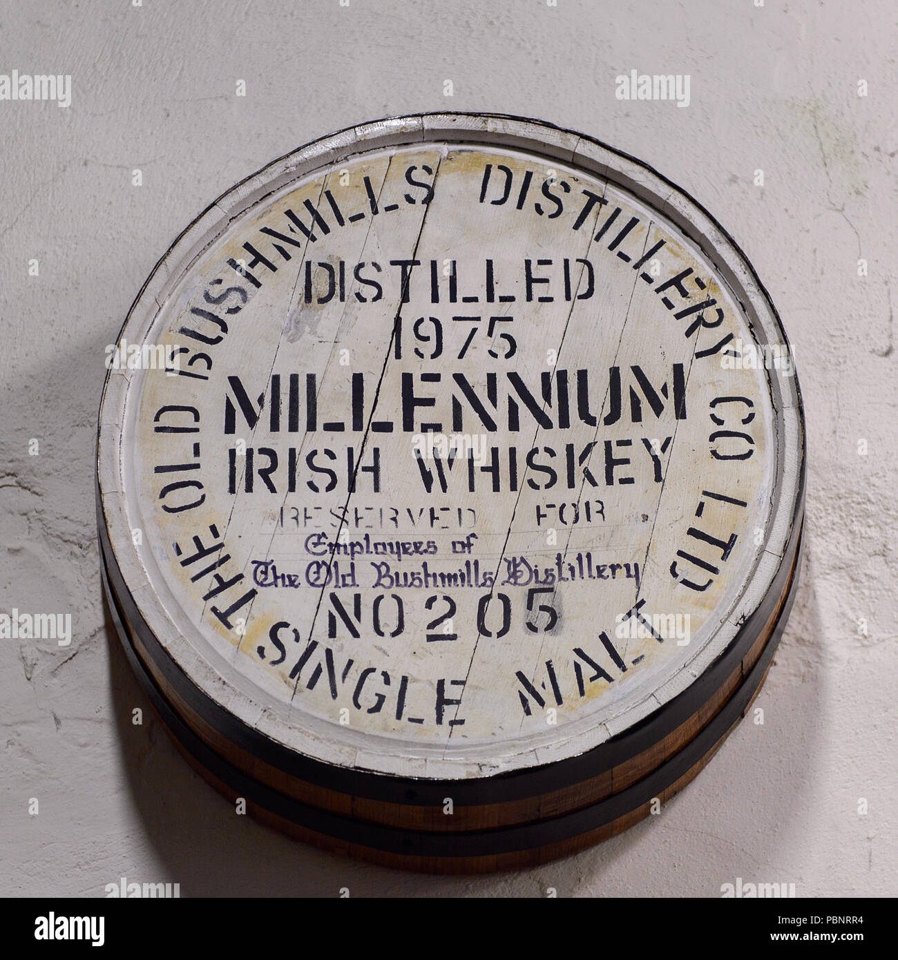 BUSHMILLS, NI - JULY 15, 2016: Interior of the visitor centre of the ...