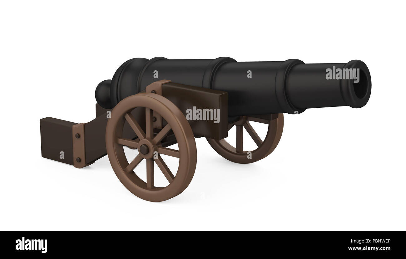 Old Cannon Isolated Stock Photo - Alamy
