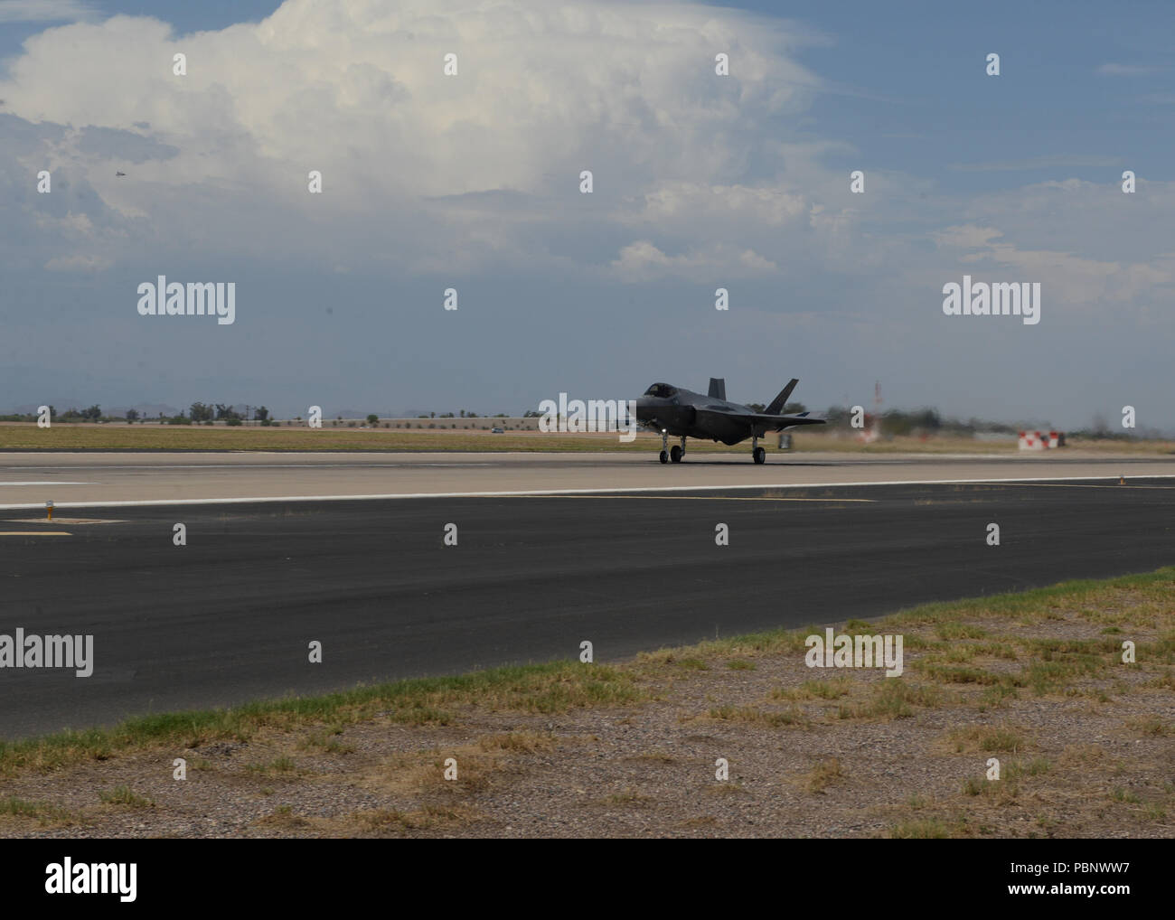 A U.S. Air Force F-35A Lightning II lands at Luke Air Force Base, Ariz ...