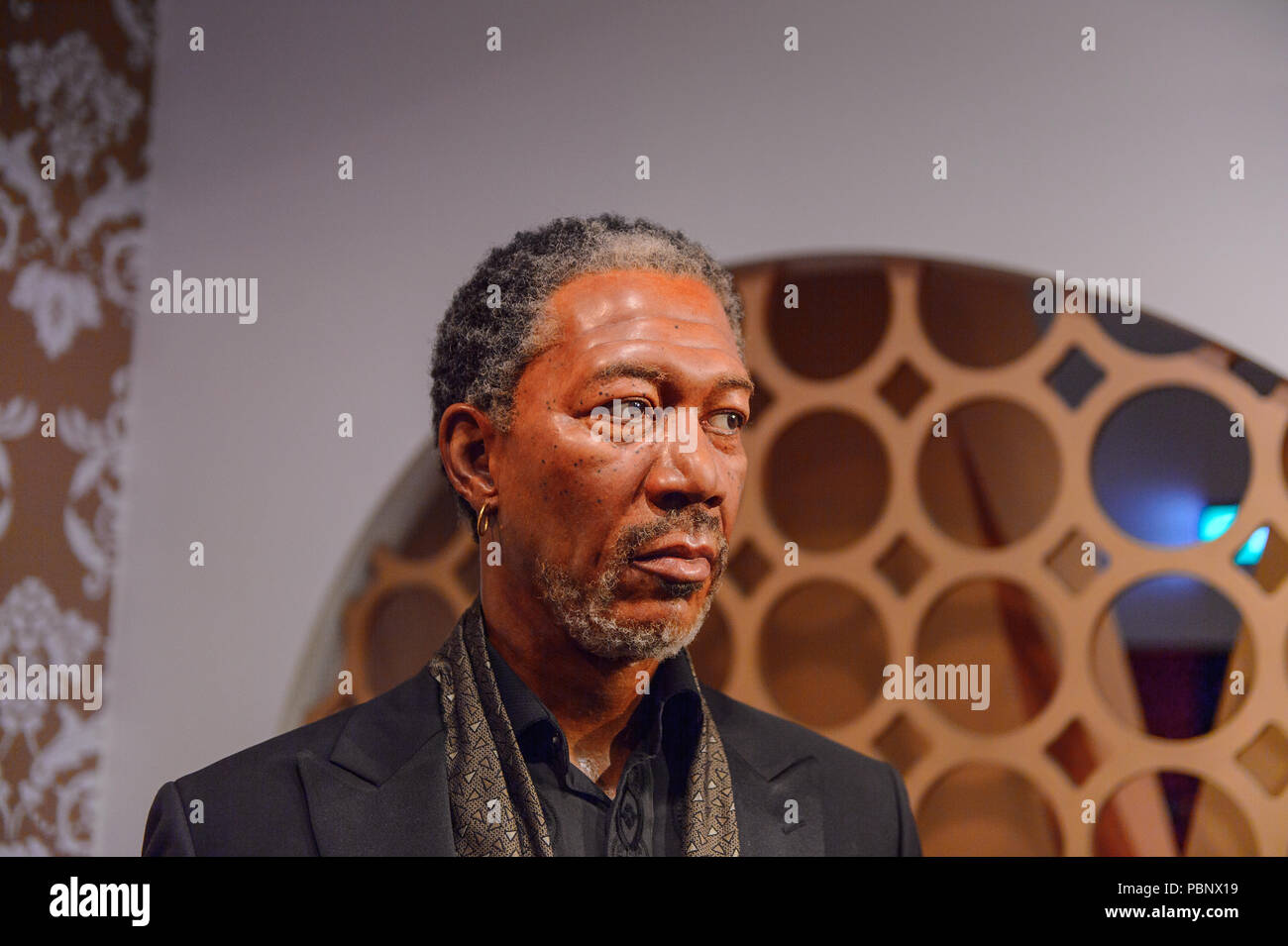 LONDON, ENGLAND - JULY 22, 2016: Morgan Freeman, American actor, Madame ...