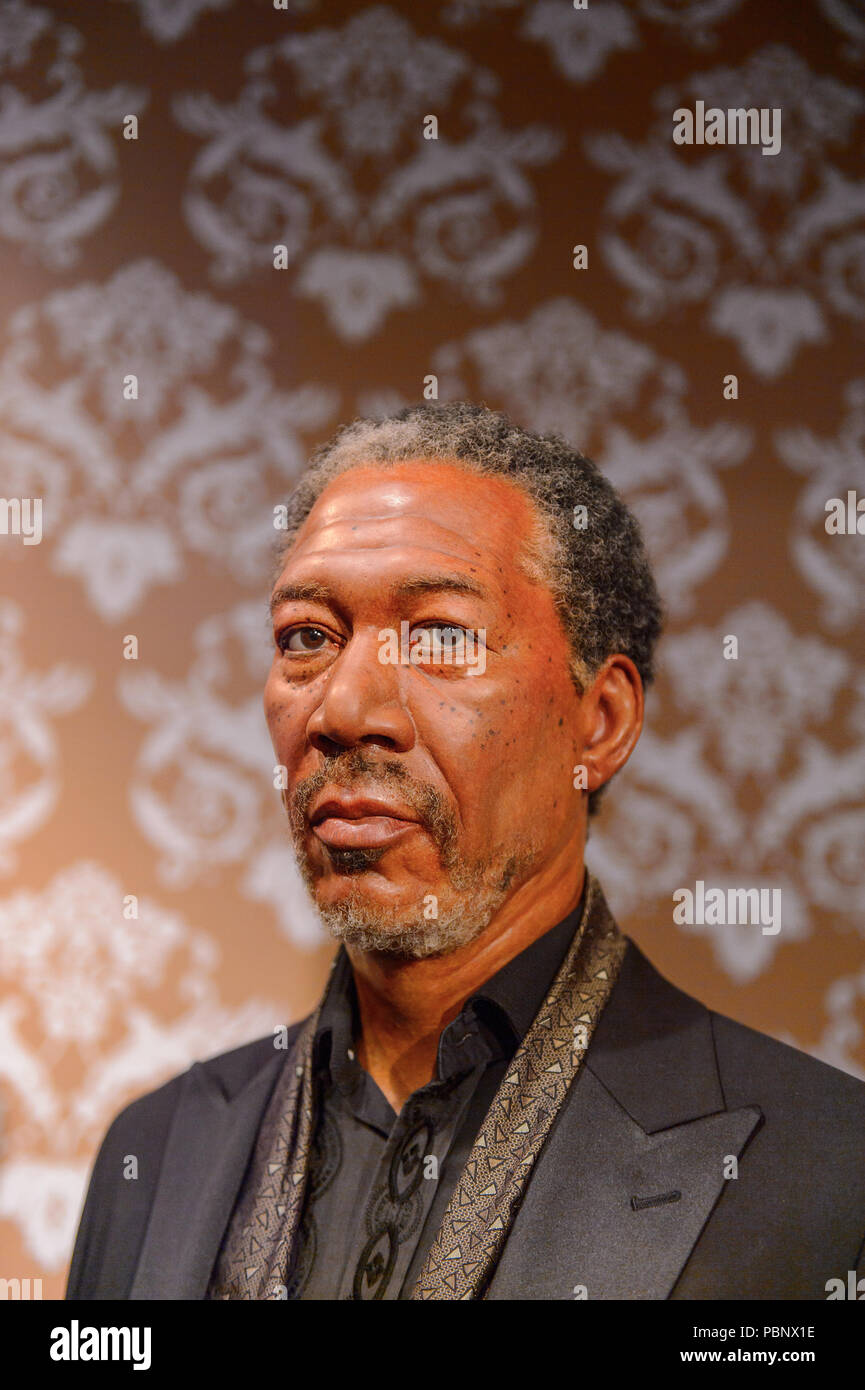 LONDON, ENGLAND - JULY 22, 2016: Morgan Freeman, American actor, Madame ...