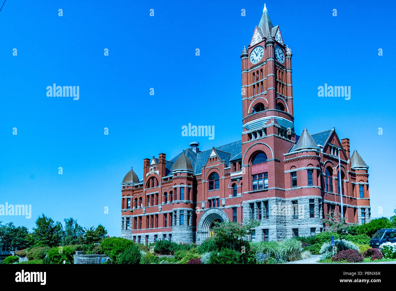 Jefferson County Courthouse 1. Built in red brick Romanesque Revival ...