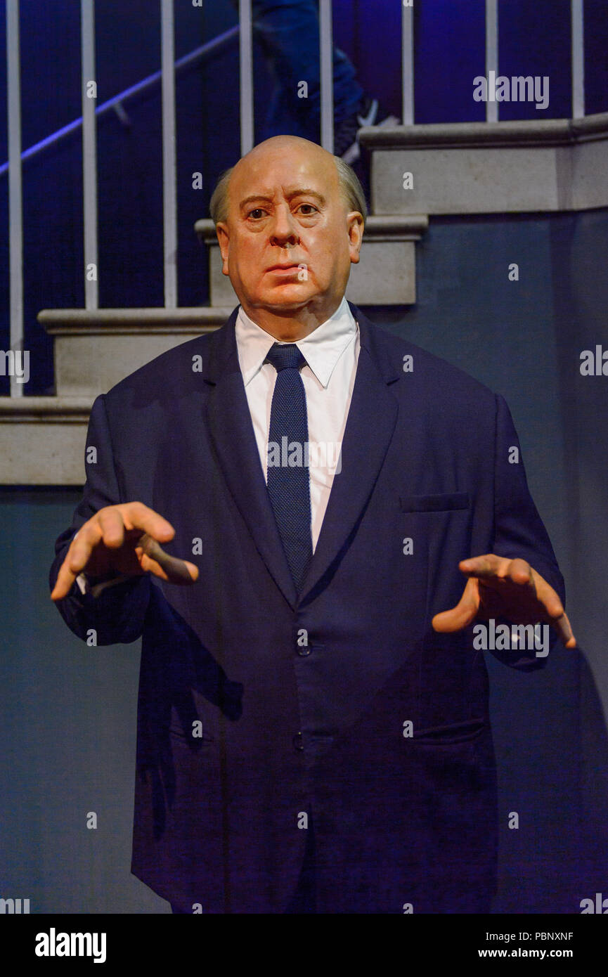 London England July 22 2016 Alfred Hitchcock Madame Tussauds Wax Museum It Is A Major