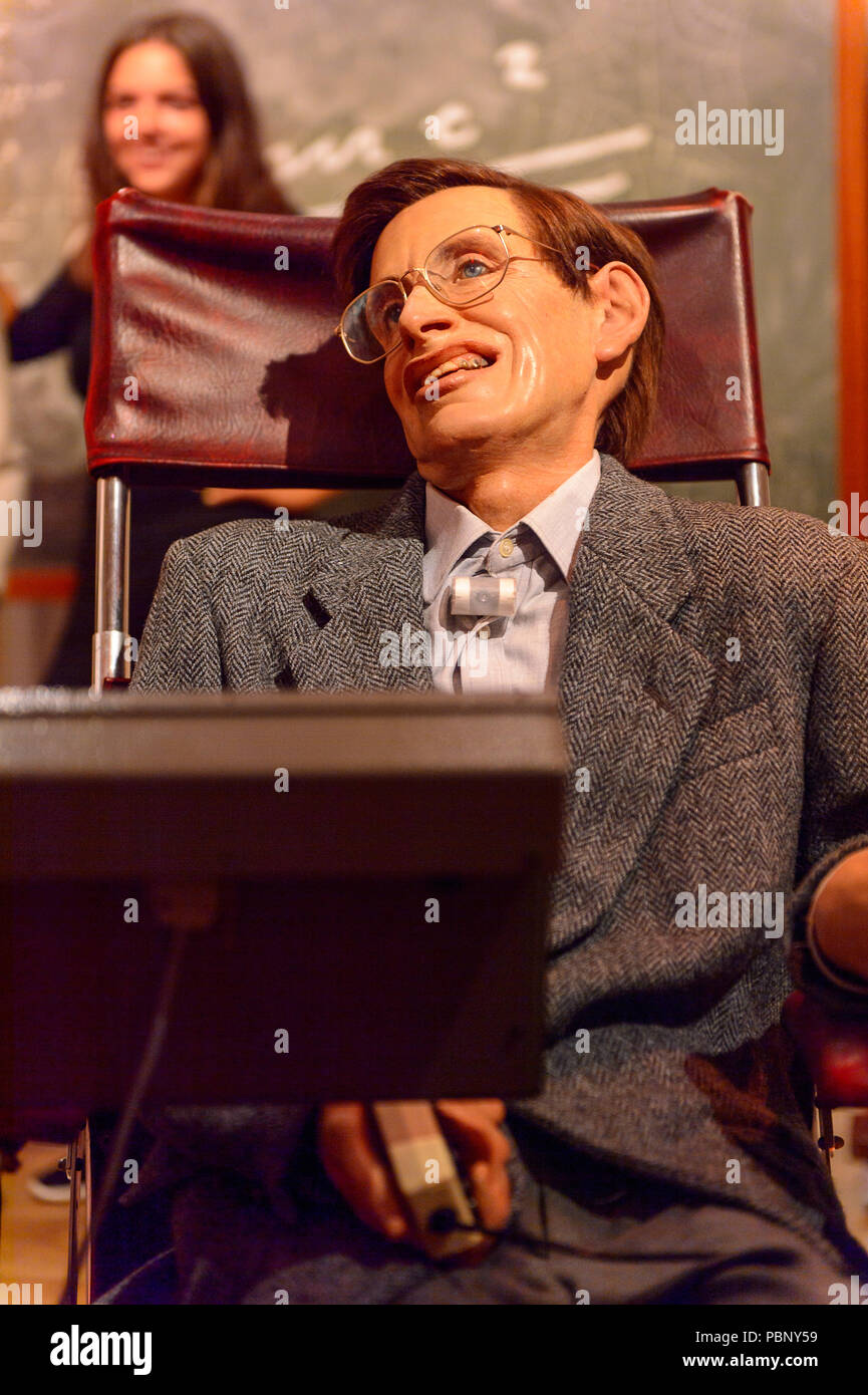 LONDON, ENGLAND - JULY 22, 2016: Professor Stephen Hawking, Madame ...