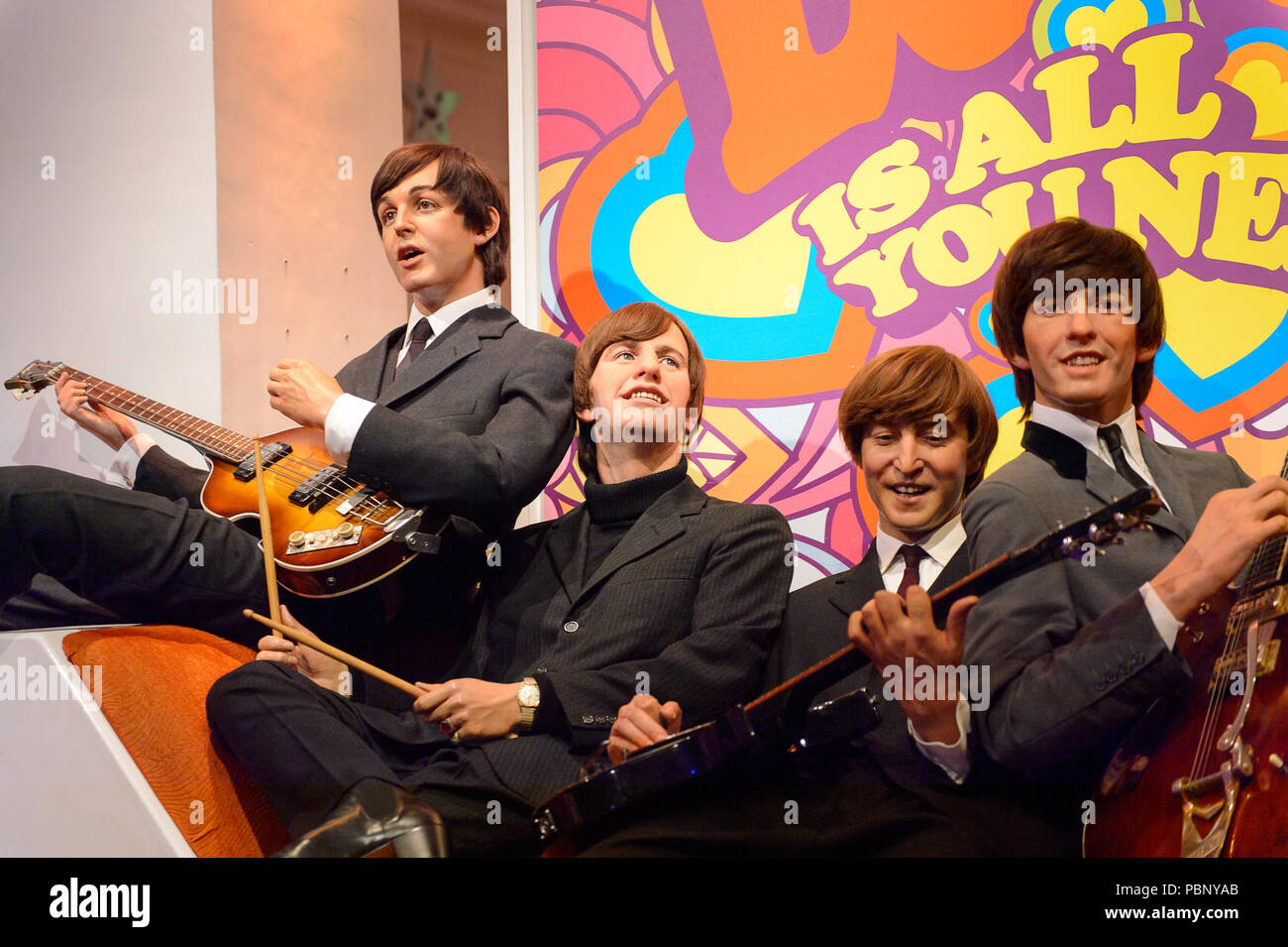 LONDON, ENGLAND - JULY 22, 2016: The Beatles music band, Madame ...