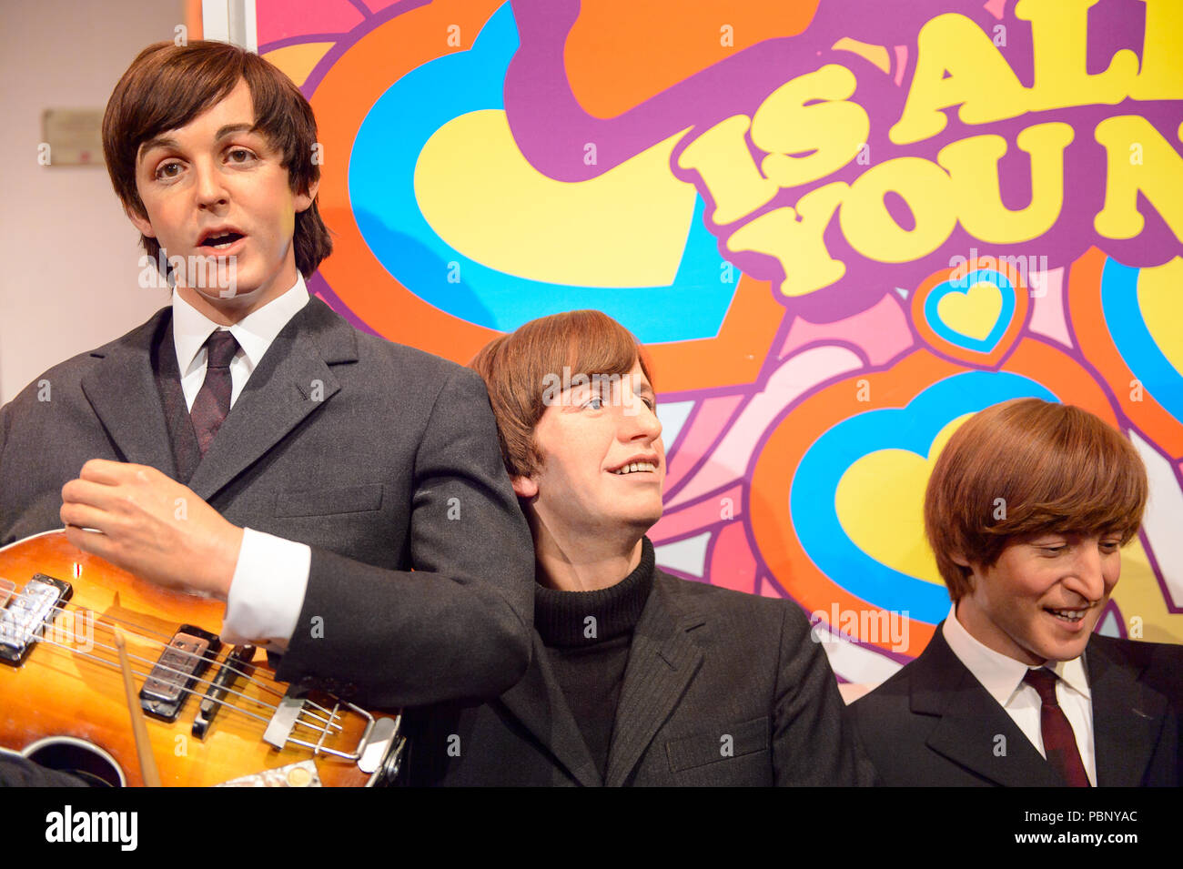 LONDON, ENGLAND - JULY 22, 2016: The Beatles music band, Madame ...