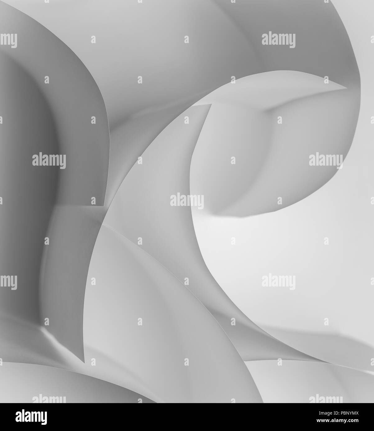 Mono Paper Curves Stock Photo - Alamy
