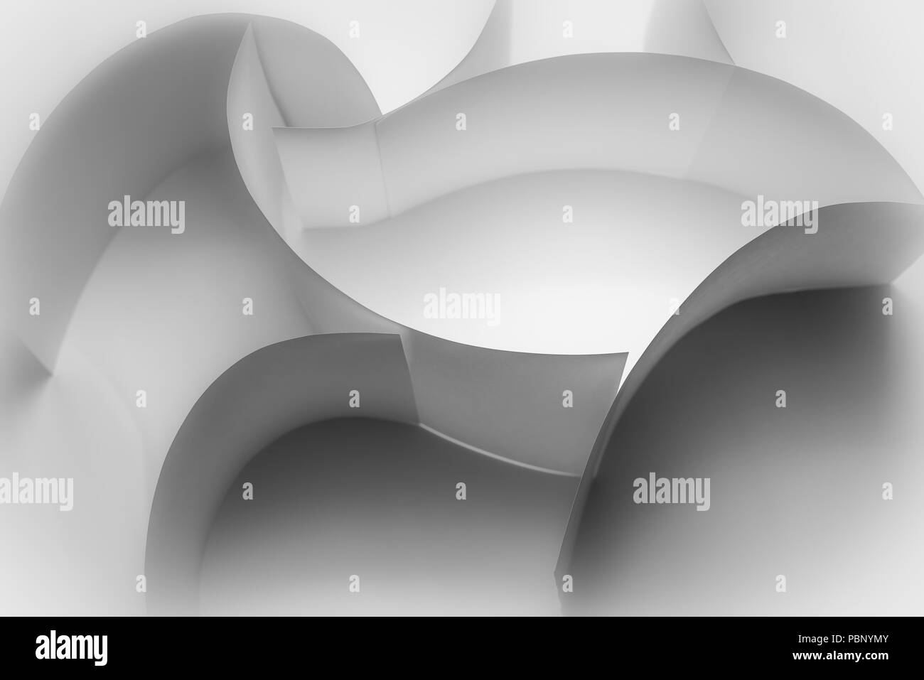 Mono Paper Curves Stock Photo - Alamy