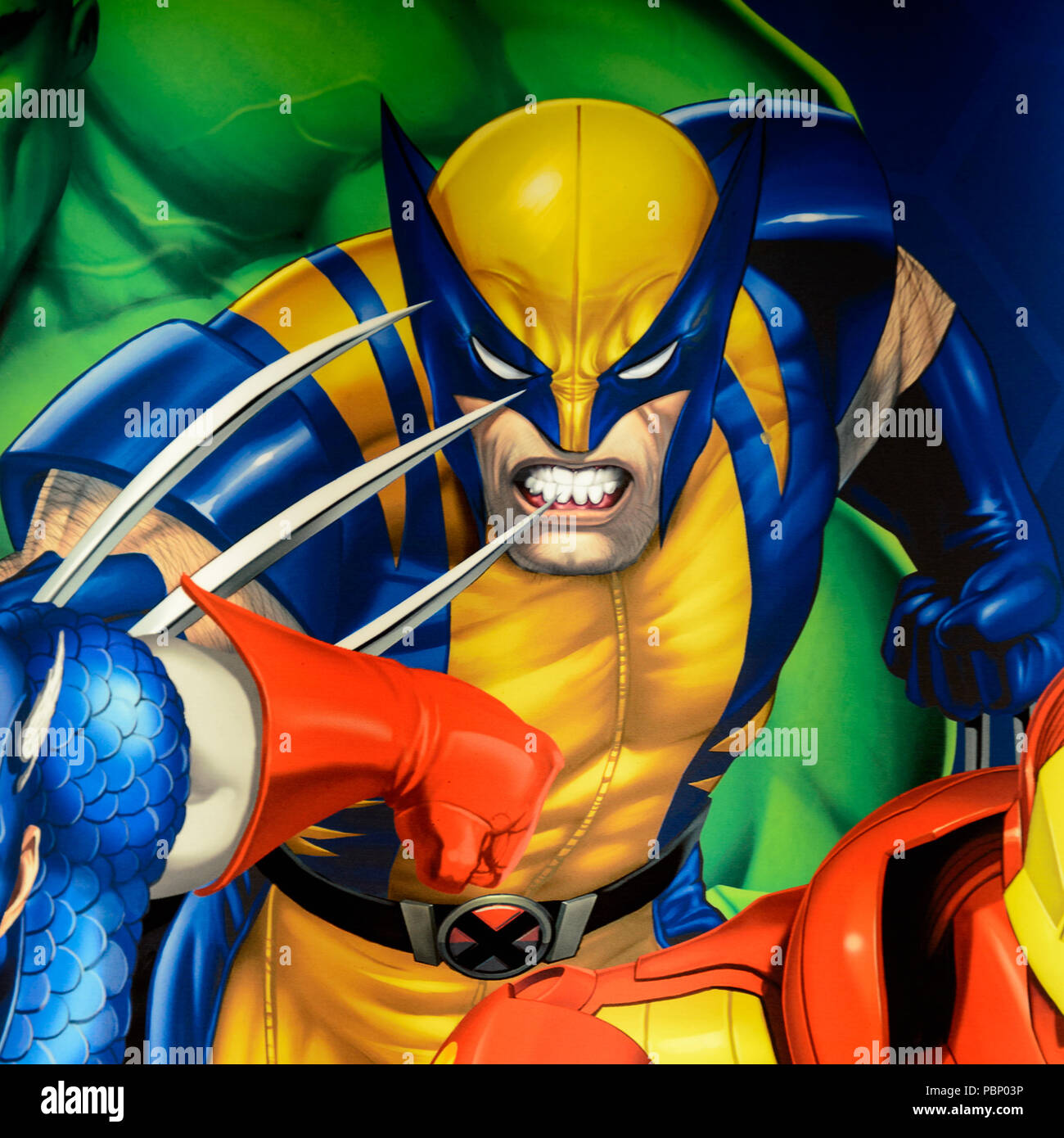 LONDON, ENGLAND - JULY 22, 2016: Wolverine poster at thMadame Tussauds ...