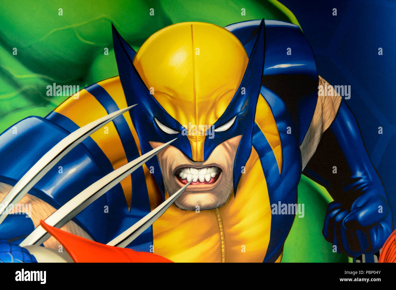 LONDON, ENGLAND - JULY 22, 2016: Wolverine poster at thMadame Tussauds ...