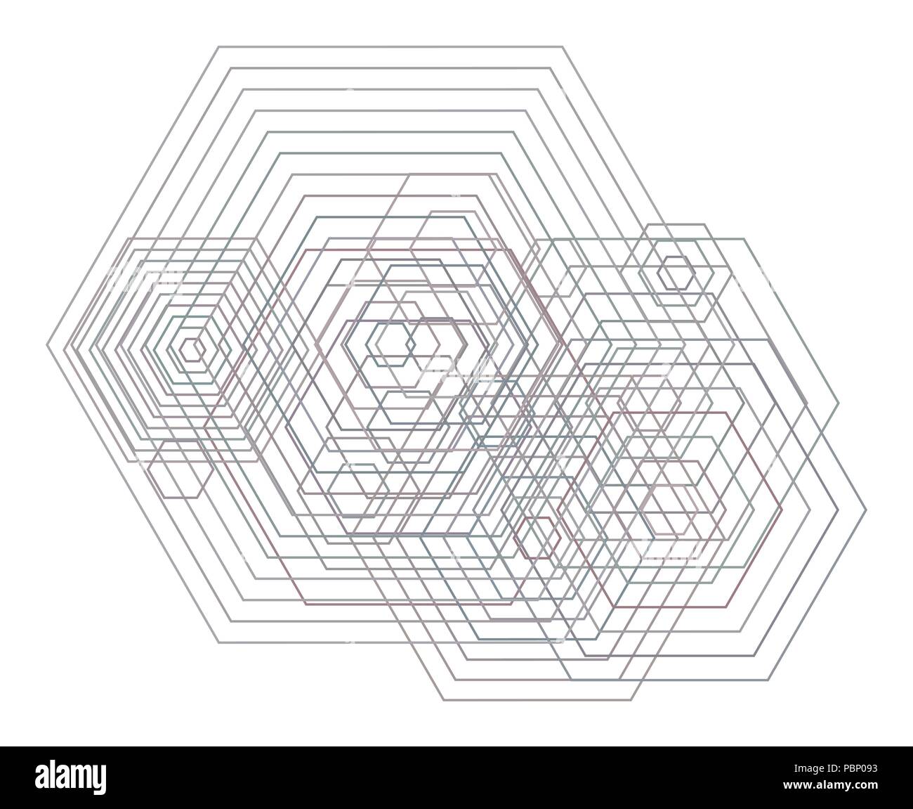 Abstract Hexagon Geometric Pattern Colorful And Artistic For Graphic Design Catalog Textile Or