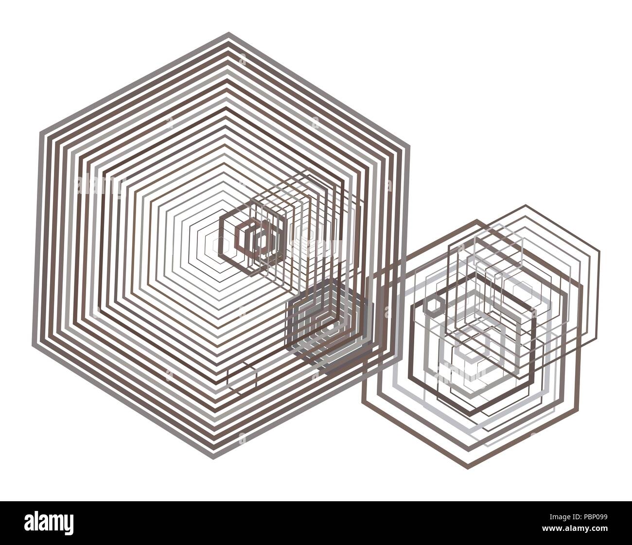 Abstract geometric background with shape of hexagon pattern. Vector ...