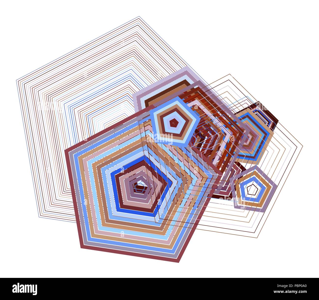 Abstract conceptual geometric pentagon pattern. Good for web page ...