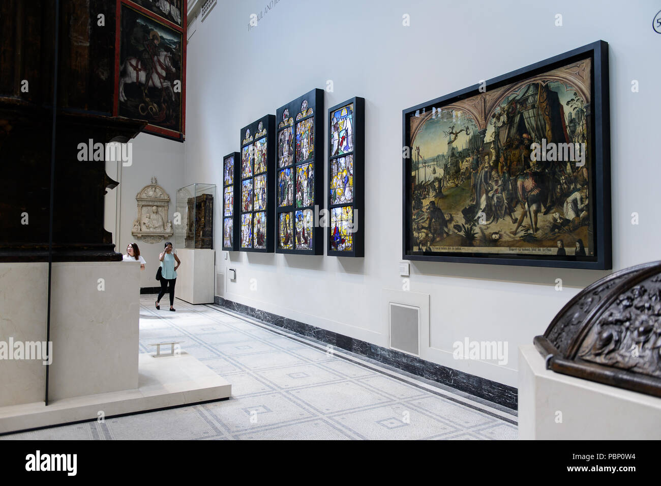 LONDON, ENGLAND - JULY 23, 2016: Medieval and Renaissance Galleries ...