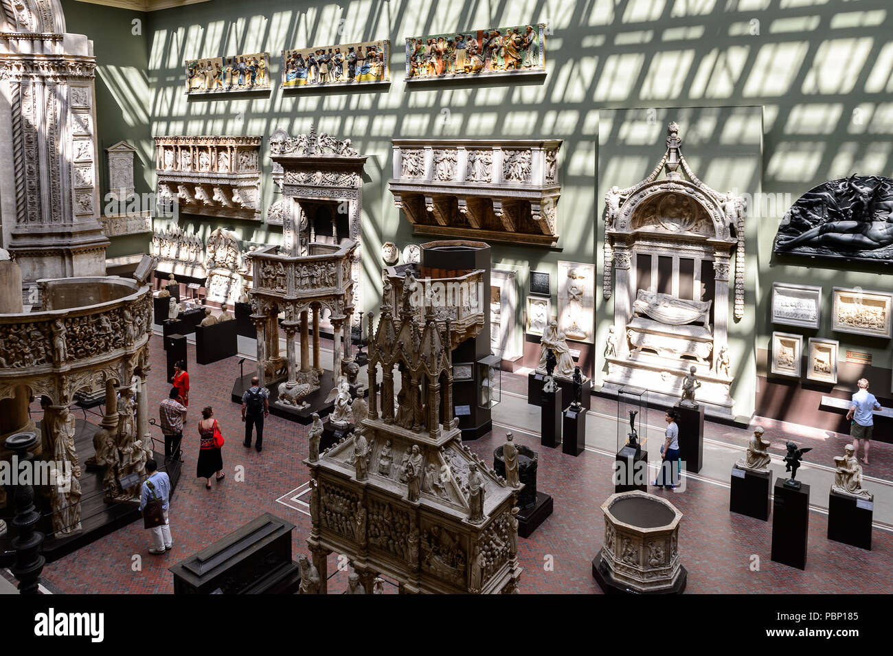 LONDON, ENGLAND - JULY 23, 2016: Medieval and Renaissance Galleries ...