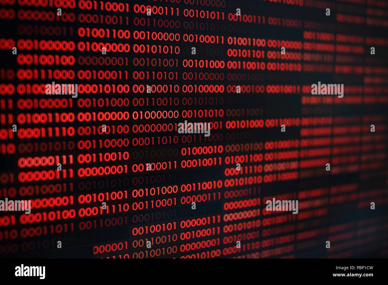 Red Binary Code Computer Technology Background Red Binary Code