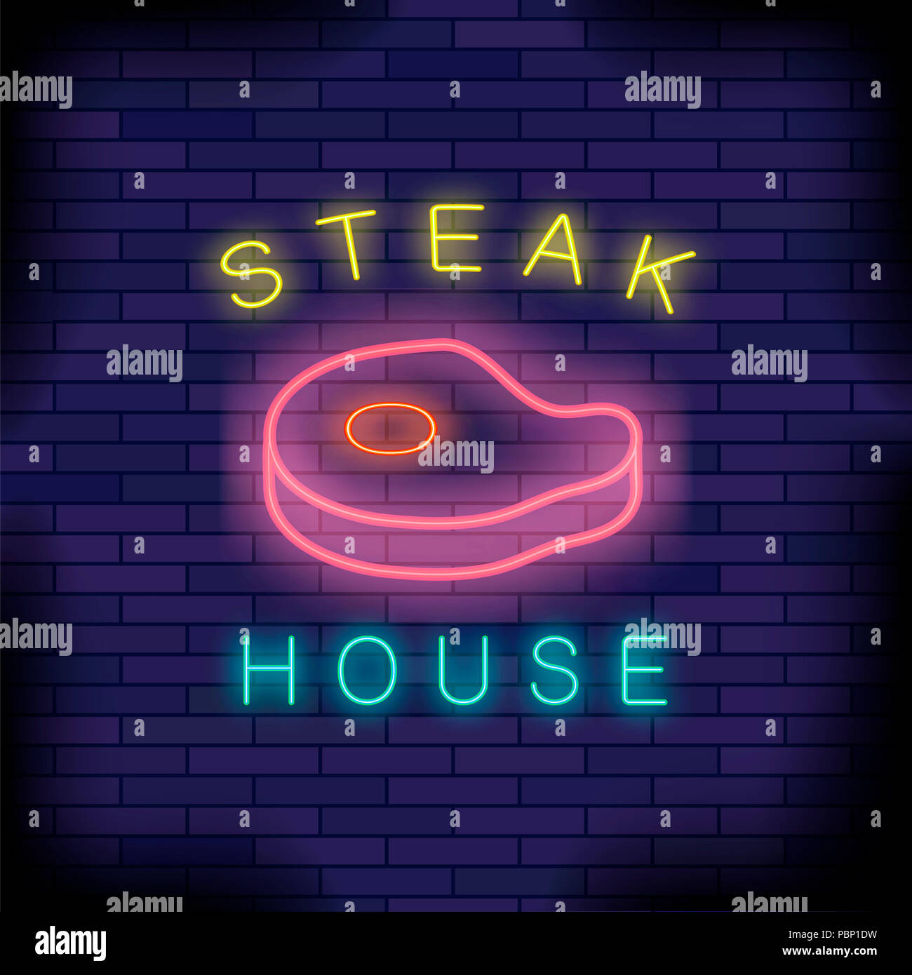 Hot burger neon sign hi-res stock photography and images - Alamy