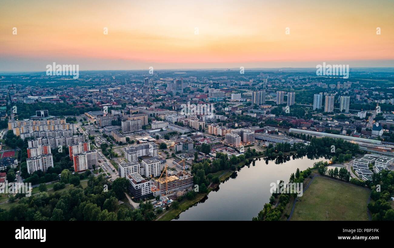 Katowice evening panorama city hi-res stock photography and images - Alamy