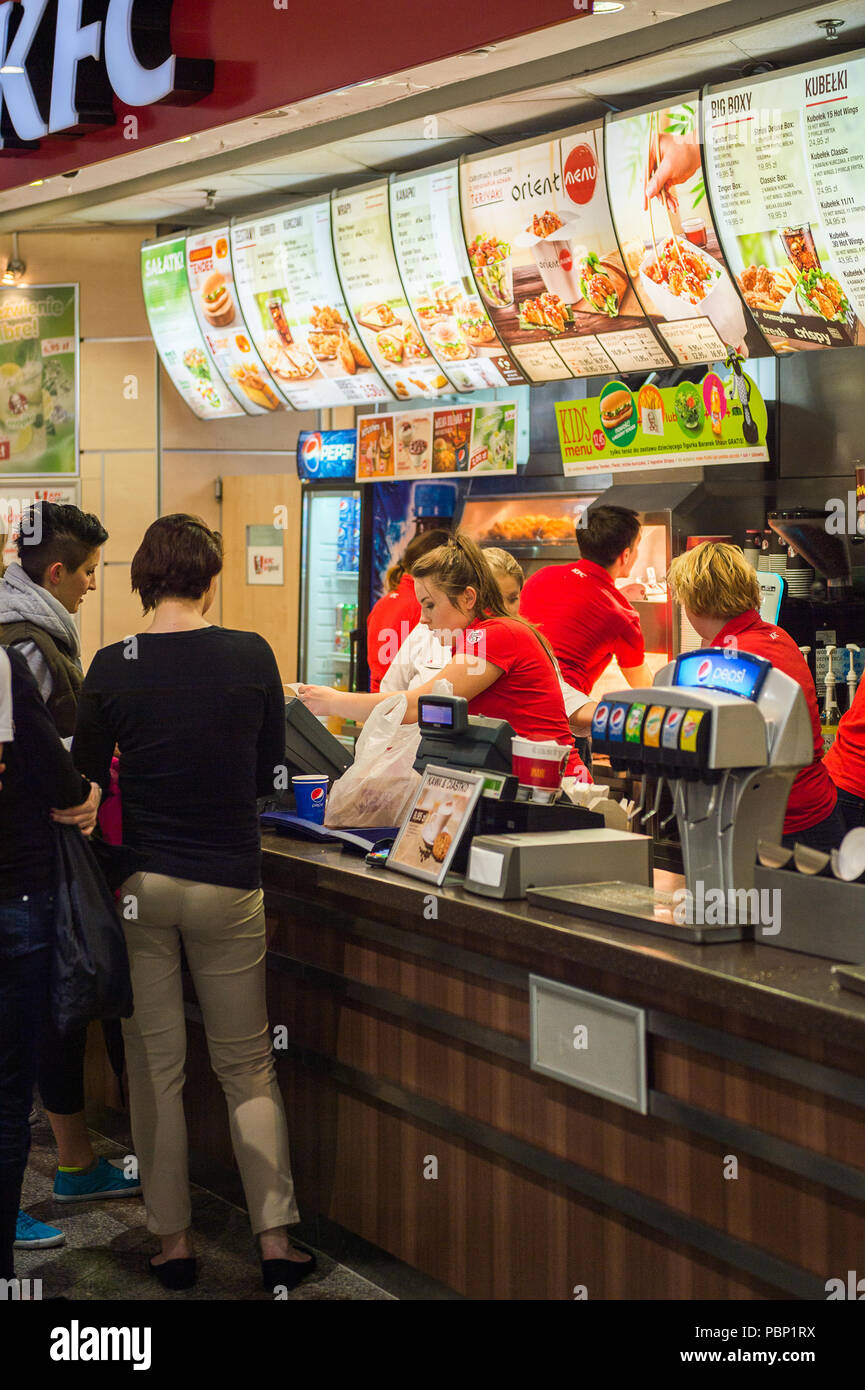 Kfc restaurant fast food inside interior hi-res stock photography and ...