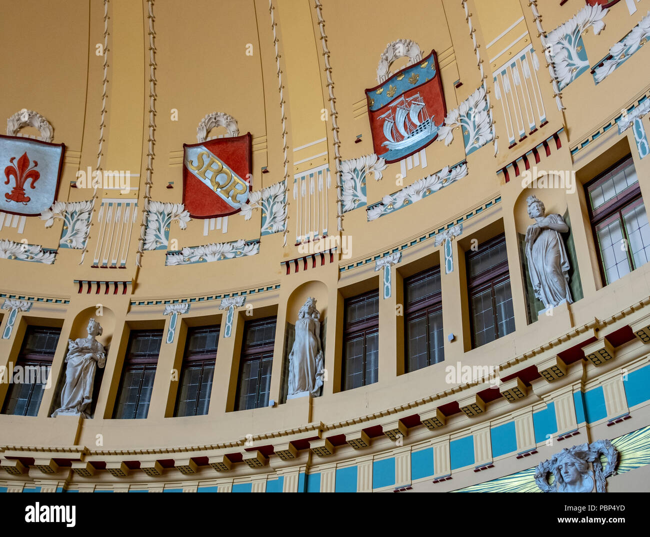 Main concourse entrance to Prague central station, Czech Republic Stock ...