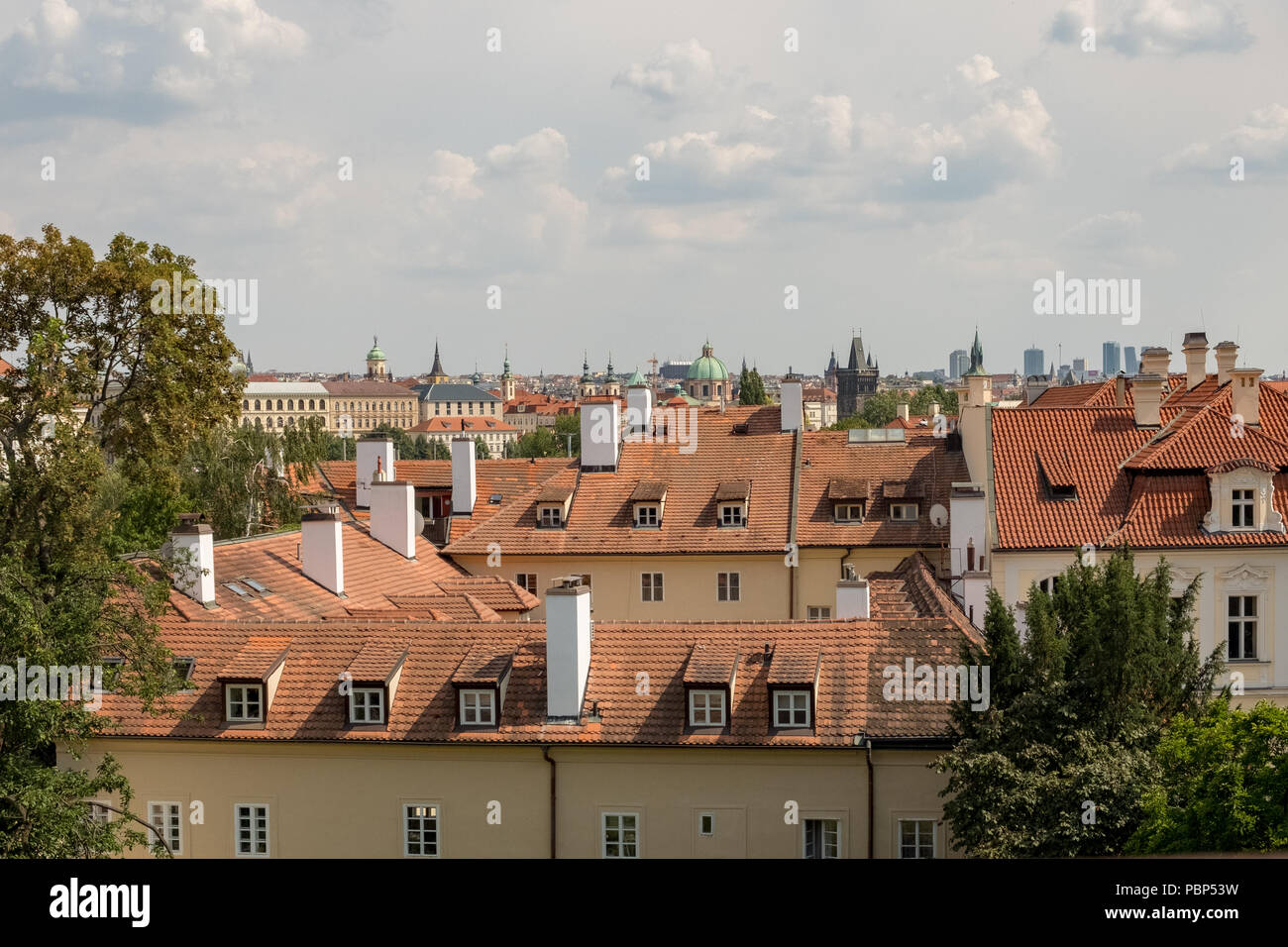 Prague roof tops tiles hi-res stock photography and images - Alamy